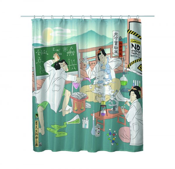 Science Shower Curtain – Ukiyo-e Science Lab | Mr.sci science factory